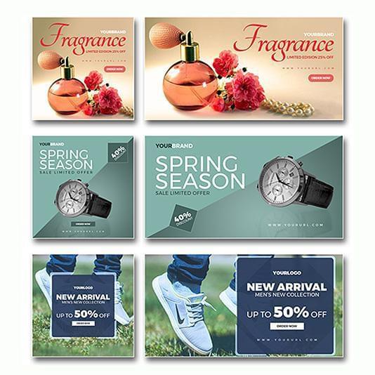 150 - Facebook Multipurpose Banners | watercolor action