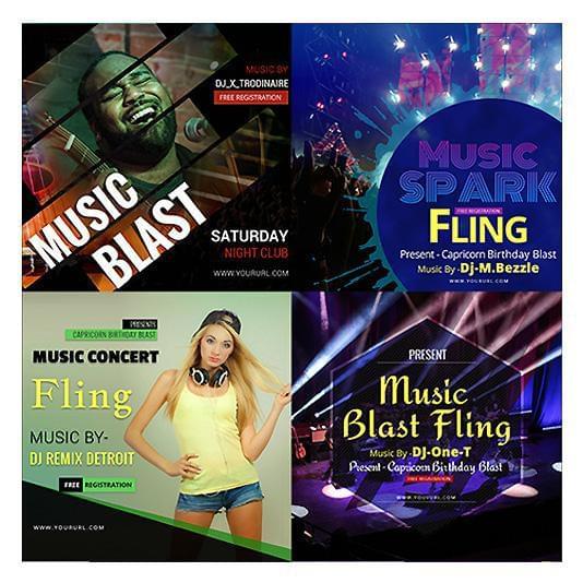 100 - Music Facebook Banners | watercolor action