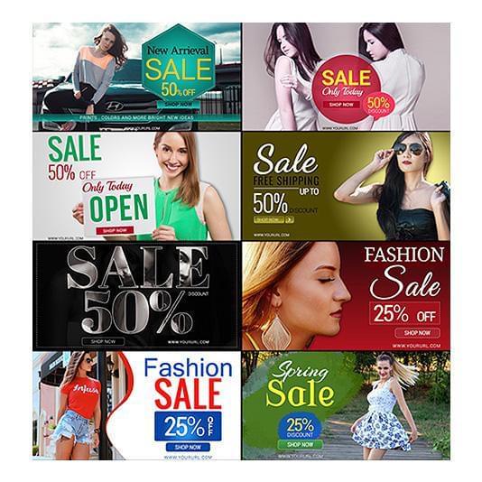 100 - Multipurpose Facebook Banners V2 | watercolor action